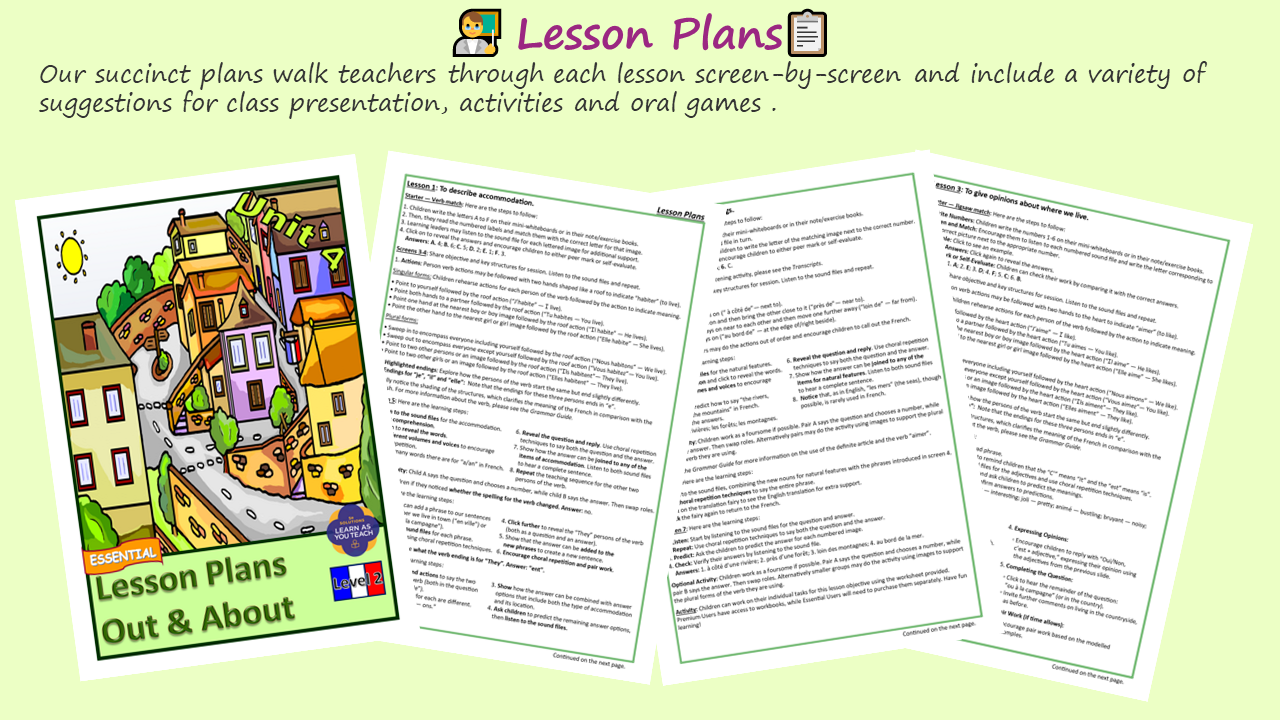 KS2 FRENCH: YEAR 4 ESSENTIAL UNIT - OUT & ABOUT | Teaching Resources