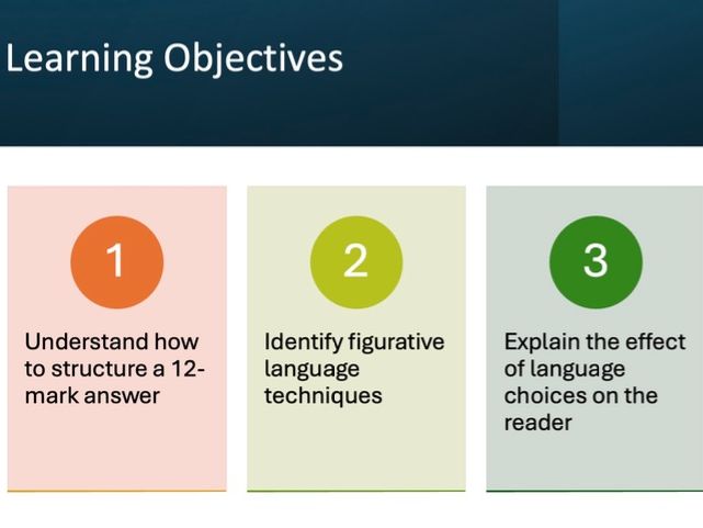 Plan for the 12-Marker Lesson: Focus: Figurative Language and Effect ...