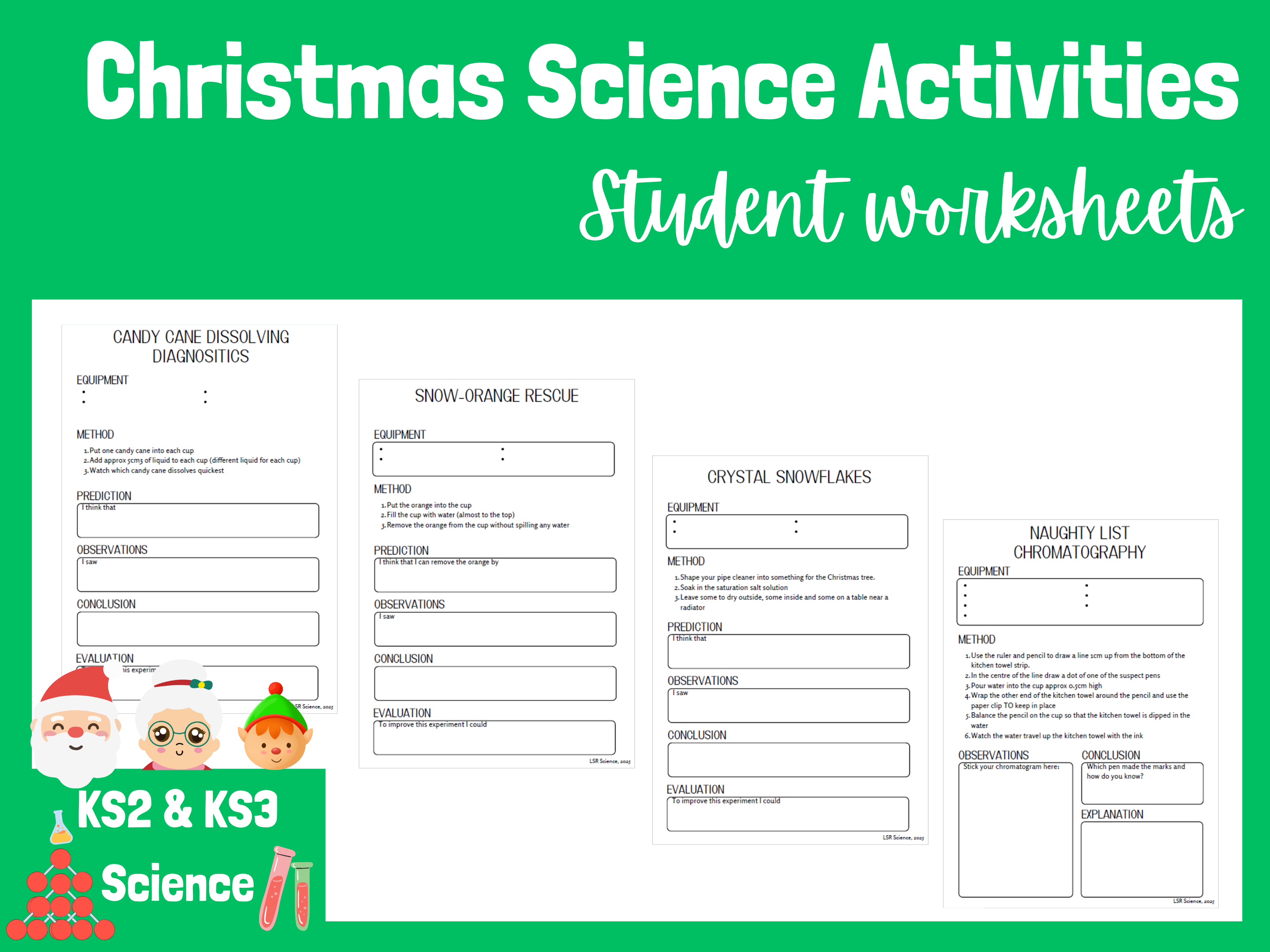 Christmas Science Activity Pack: 4 Fun STEM Activities for Upper KS2 ...