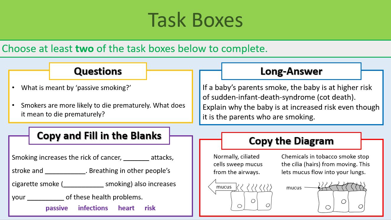 Smoking ~ KS3 ~ Year 8 | Teaching Resources