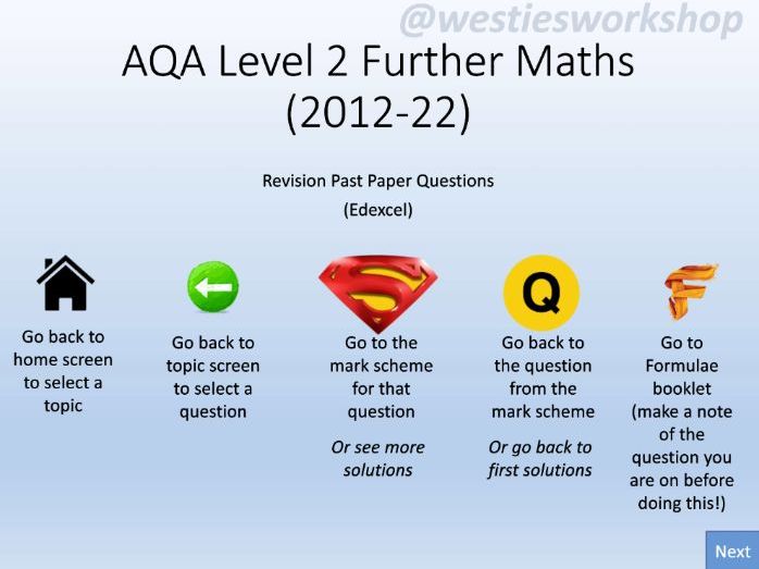 AQA Level 2 Further Maths Revision Teaching Resources