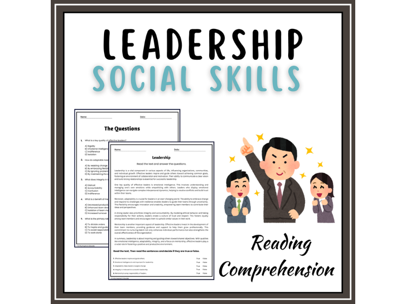 Social Skills: Reading Comprehension Passages & Questions Worksheets ...