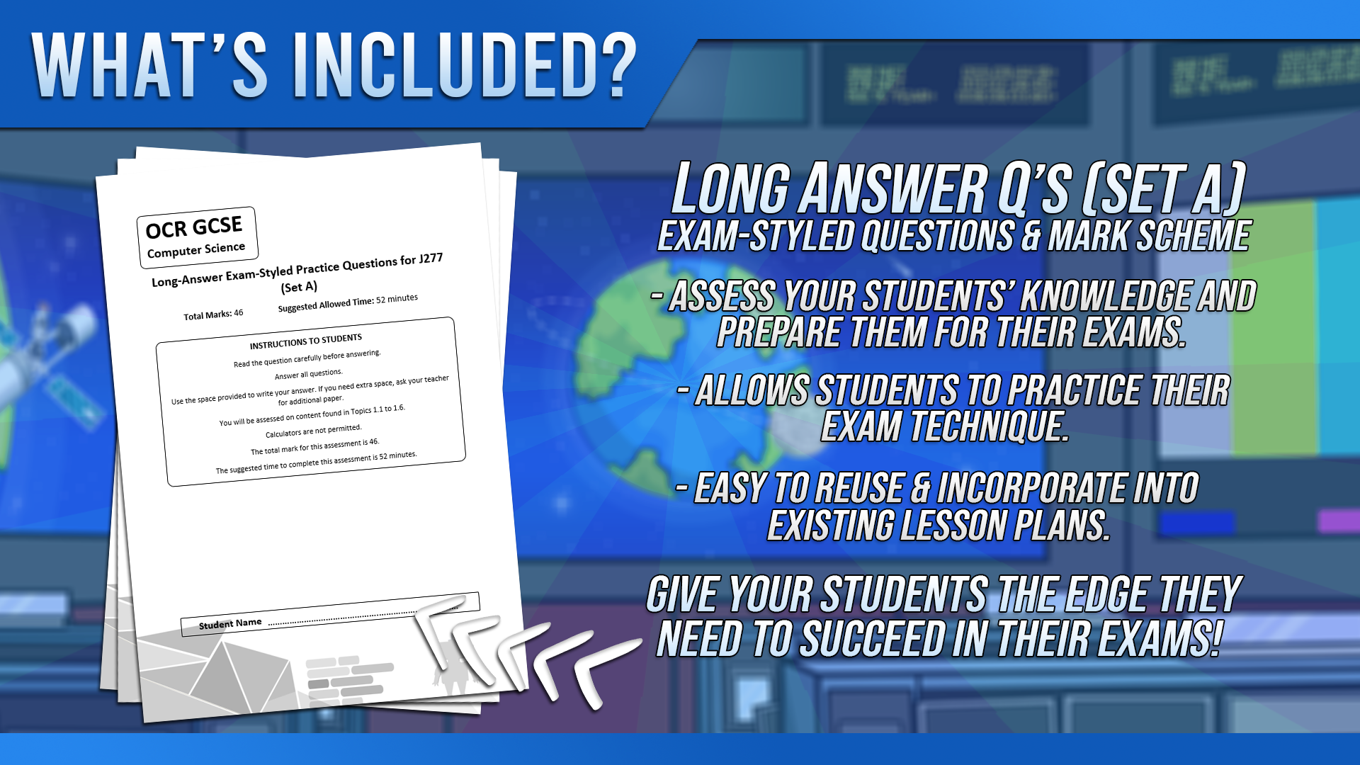 Long Answer Practice (Set A) - OCR GCSE J277 | Teaching Resources