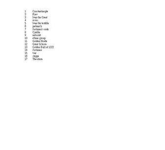 Byzantine Empire Russia and Eastern Europe Word Scramble for World ...
