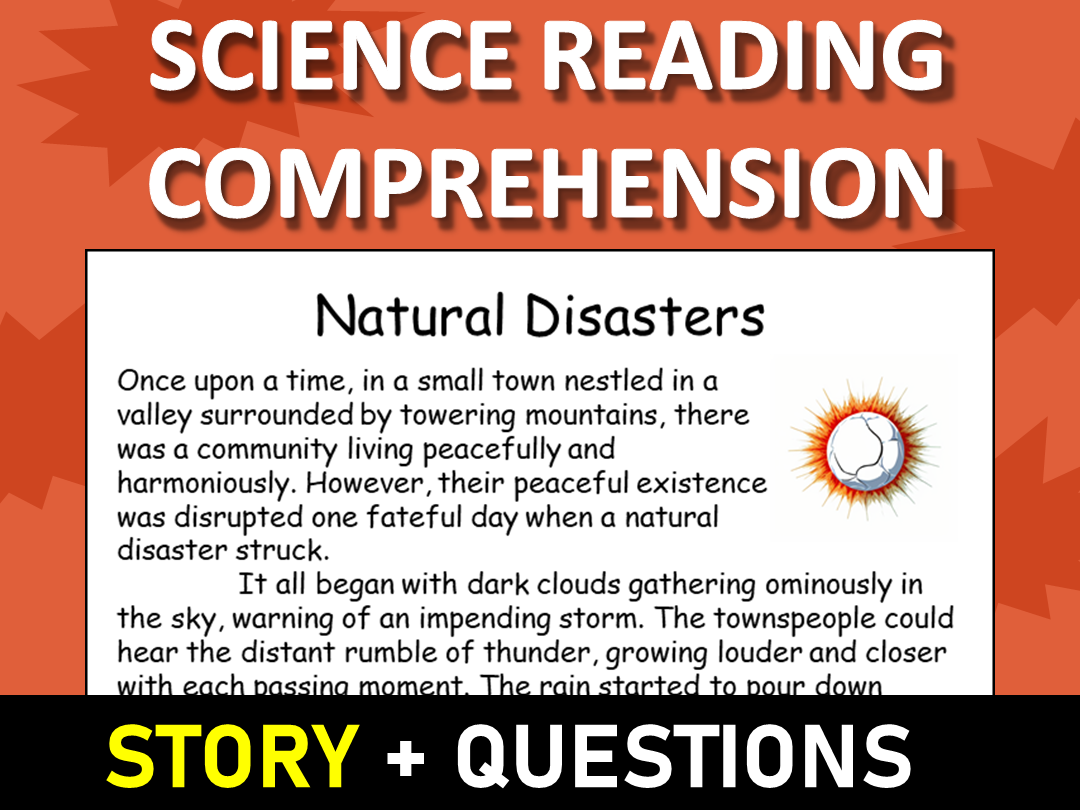 Natural Disasters Reading Science Story Comprehension Questions ...
