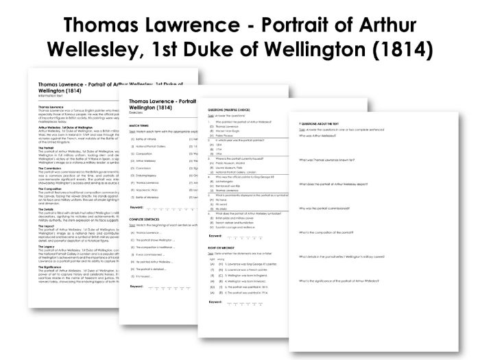 Thomas Lawrence - Portrait of Arthur Wellesley, 1st Duke of Wellington ...