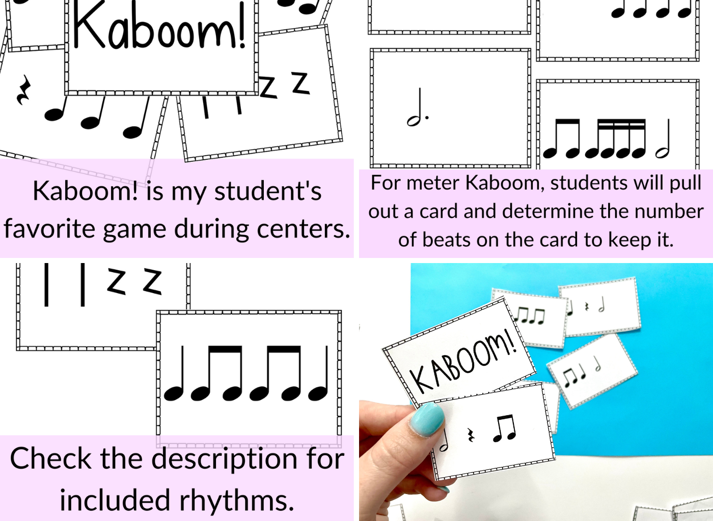 Syncopa Kaboom! Rhythm Game for Elementary Music Centers | Teaching ...