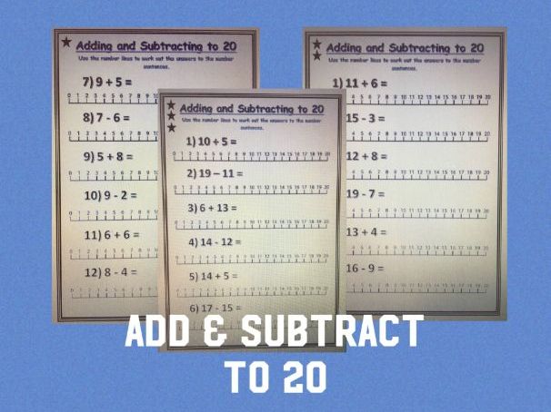Add and Subtract to 20 - differentiated | Teaching Resources