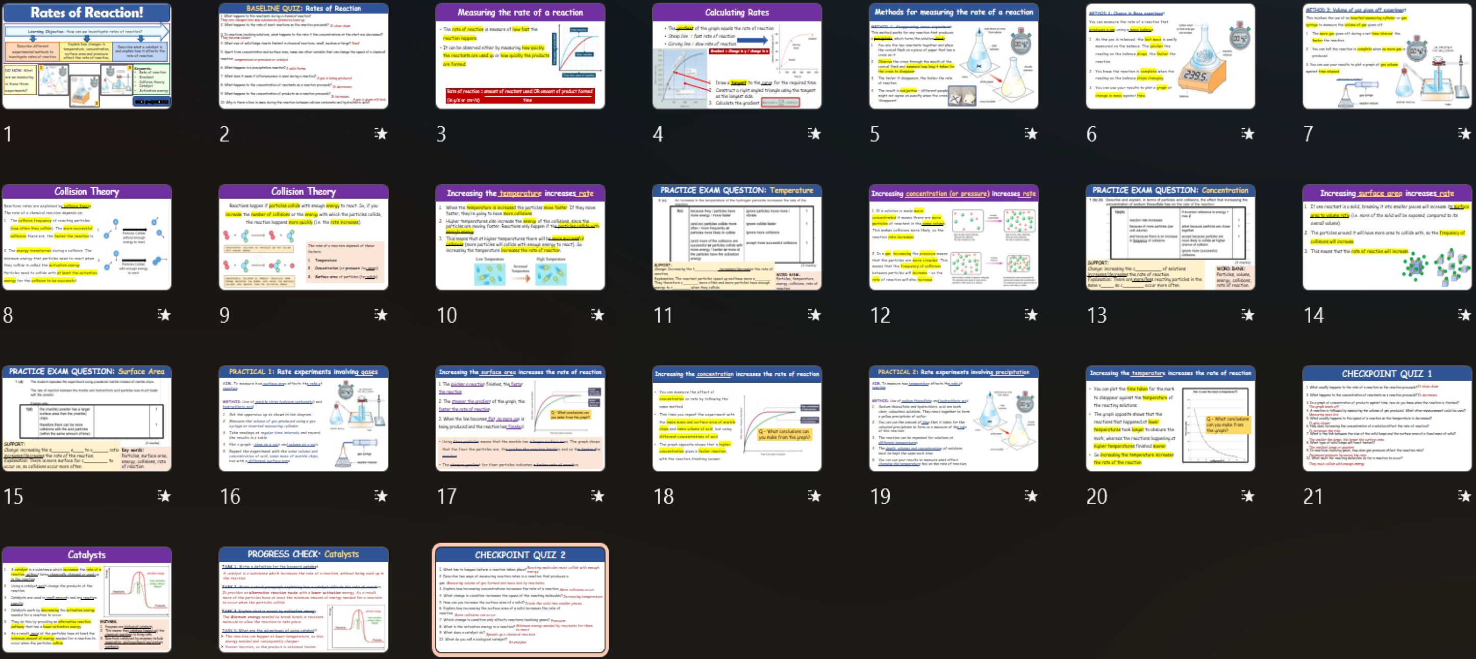 Rates of Reaction GCSE Chemistry | Teaching Resources
