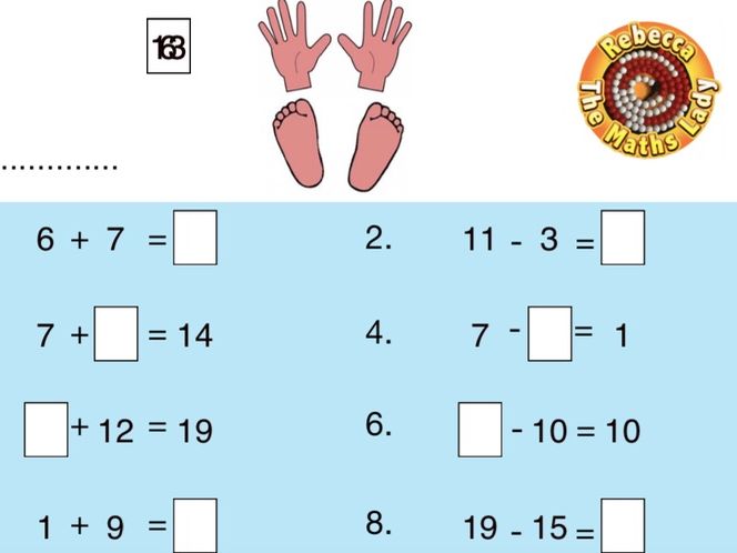 1 to 20 add & subtract (inc. missing nos.) | Teaching Resources