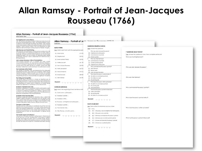 Allan Ramsay - Portrait of Jean-Jacques Rousseau (1766) | Teaching ...