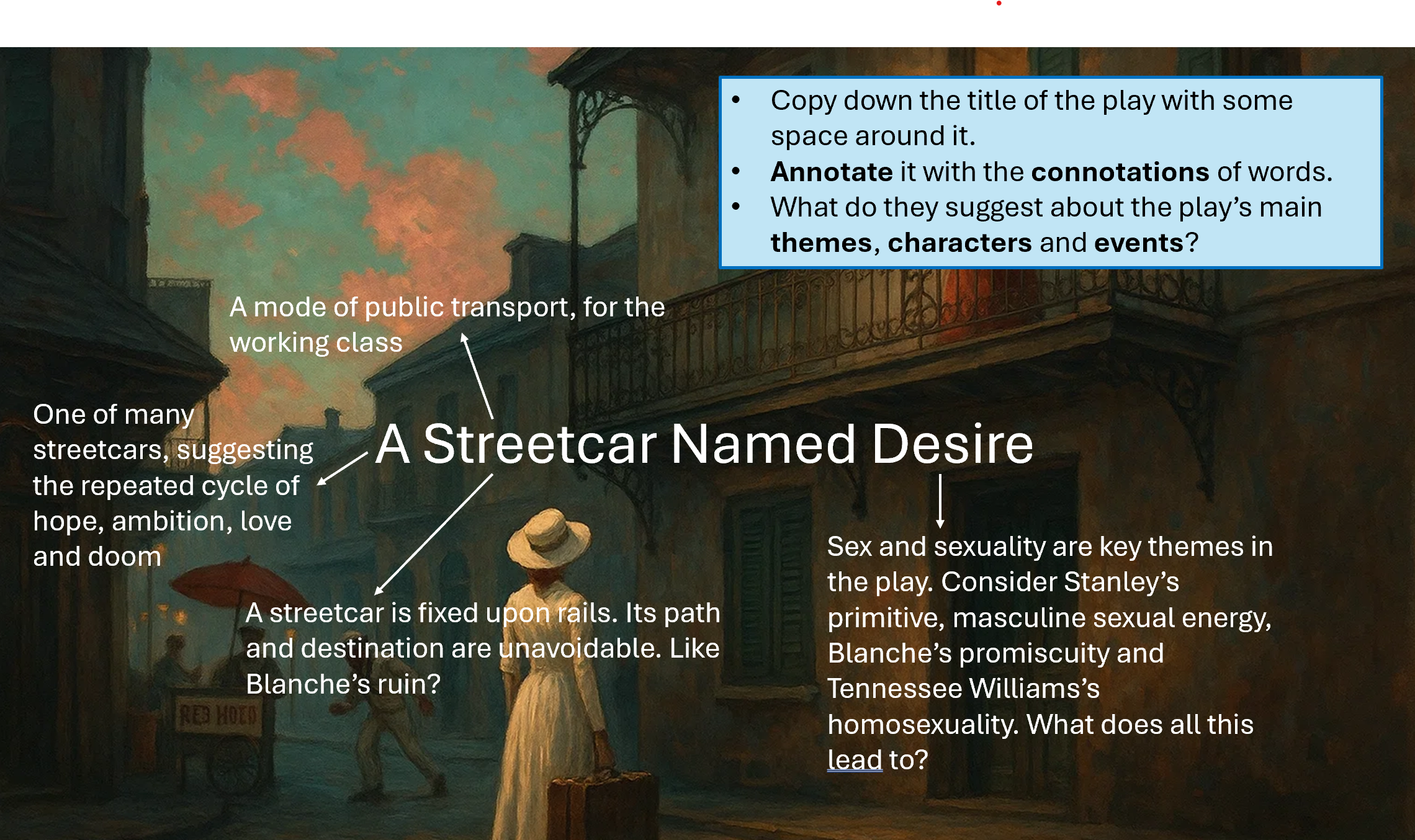 A Streetcar Named Desire: Scene 1 | Teaching Resources