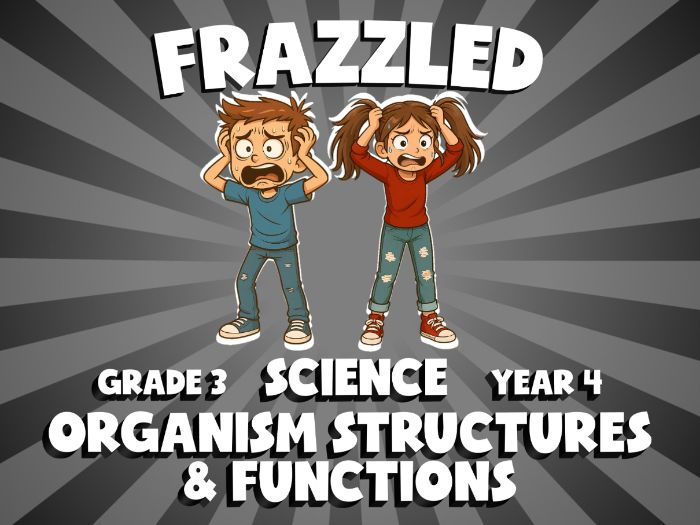 Organism Structures & Functions FRAZZLED Science Game | No-Prep Year 4 ...