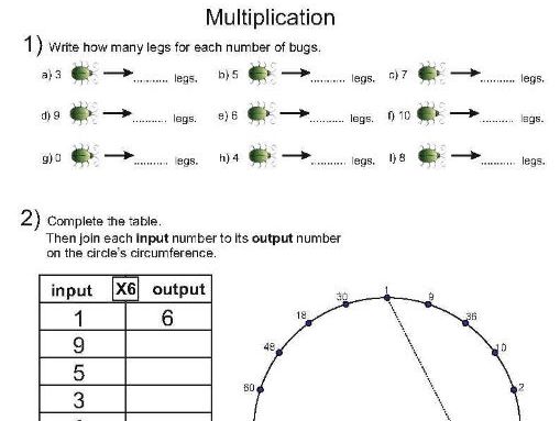 Multiplication 6X Tables Teaching Resources