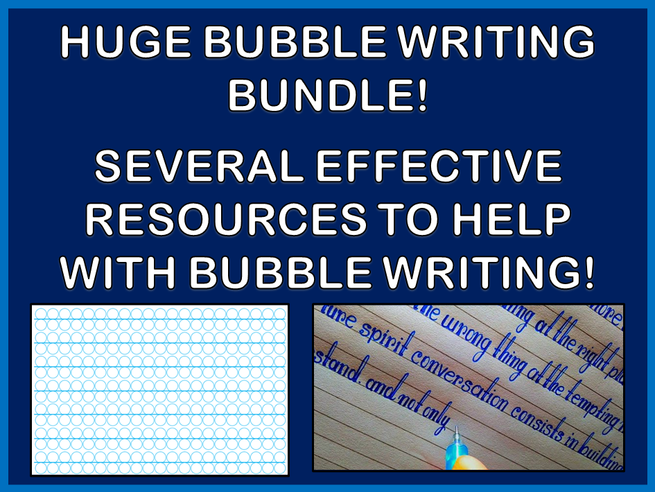BIG Bundle of all Bubble Writing resources which includes Templates ...