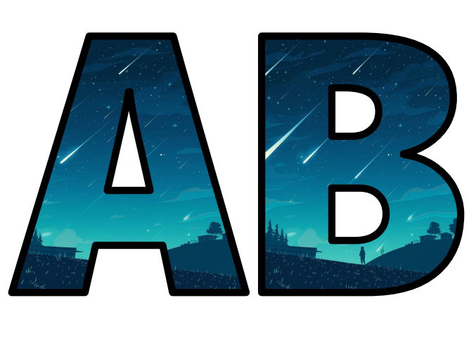 Asteroids Meteors Shooting Stars Space Planet NASA Lettering Set ...