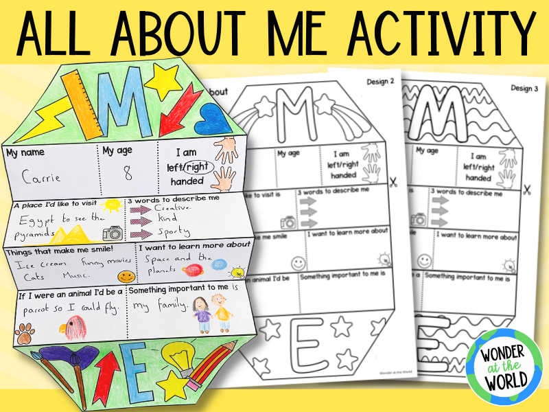 All about me foldable activity (back to school) | Teaching Resources
