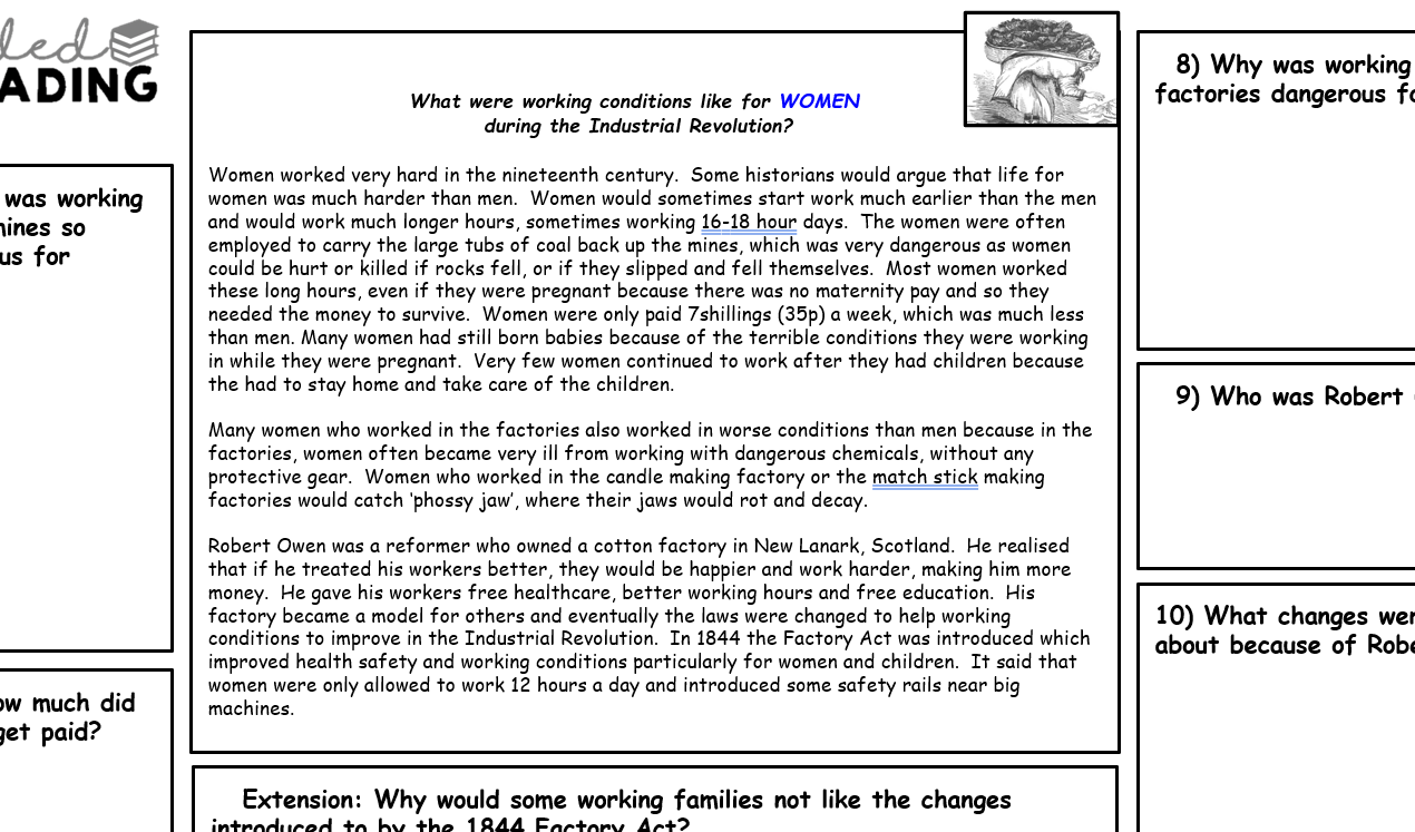 Industrial Revolution - Workers (WOMEN) (5) | Teaching Resources