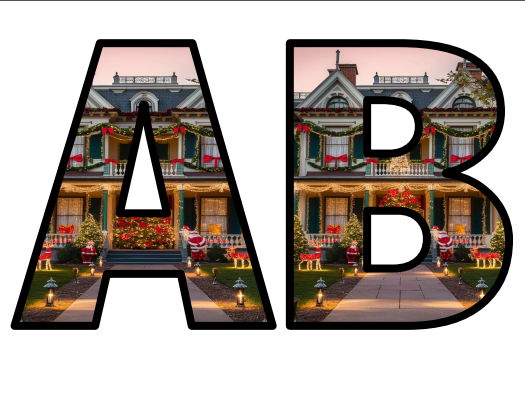 Modern CHristmas Home Lettering Set Display Title Letters Numbers Signs ...