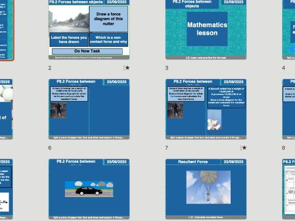 AQA Physics P8.3 – Resultant Forces (Updated 2025 | Editable Lessons ...