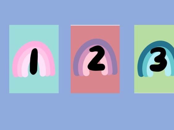Number Line Display: Pastel Rainbow Theme | Teaching Resources