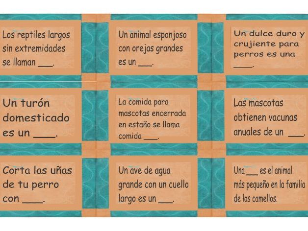 Pets and Pet Care Spanish 4 Worksheet-2 Game-1 Exam Bundle | Teaching ...
