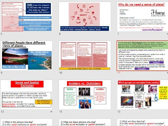 AQA A-LEVEL Changing Places - Complete Scheme. | Teaching Resources