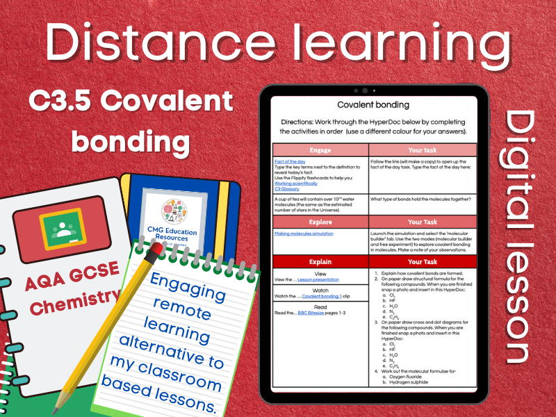 C3 Structure and bonding bundle: Distance learning (AQA 9-1 GCSE ...
