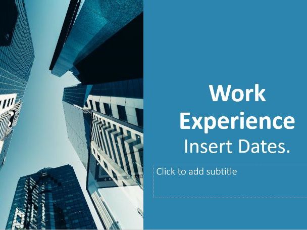 Work Experience Assembly | Teaching Resources