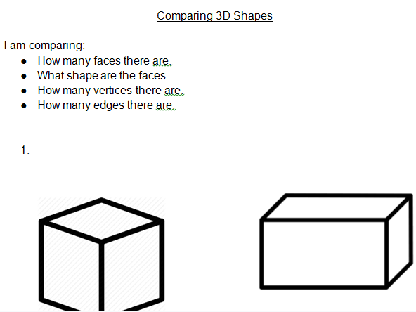 Year 2 Comparing 3D Shapes | Teaching Resources