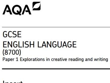 AQA Lang Paper 1- Q1 & 2 (New Series) | Teaching Resources