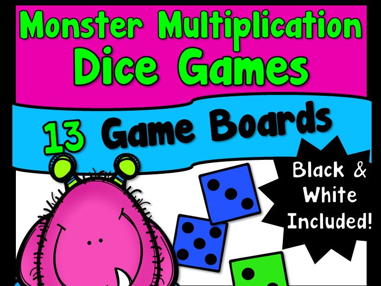 Monster Multiplication Dice Games | Teaching Resources