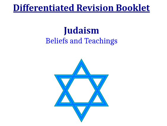 Edexcel GCSE RS Judaism Beliefs Revision | Teaching Resources