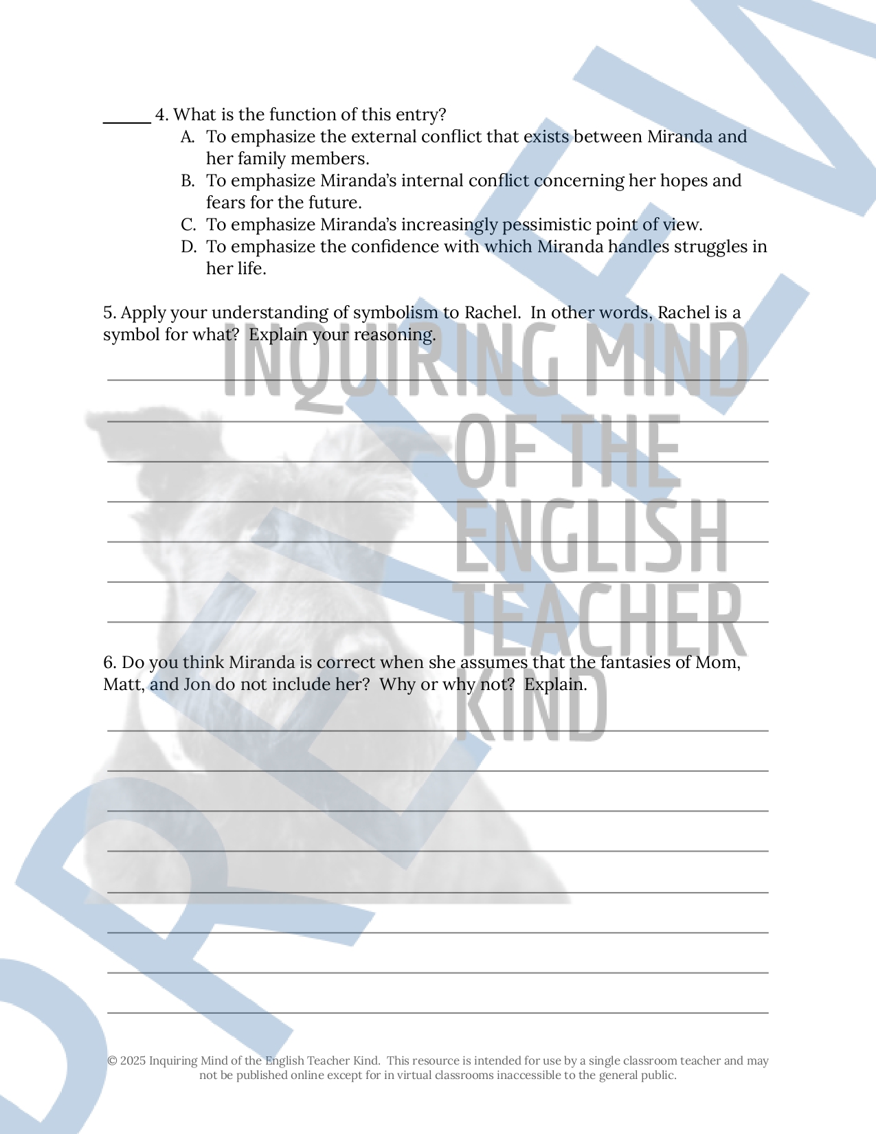 Life As We Knew It Chapter 17 Close Reading Inference Worksheet and ...