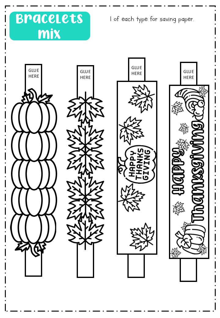Thanksgiving Crows, bracelets and ring craft for kindergarten - Fun ...