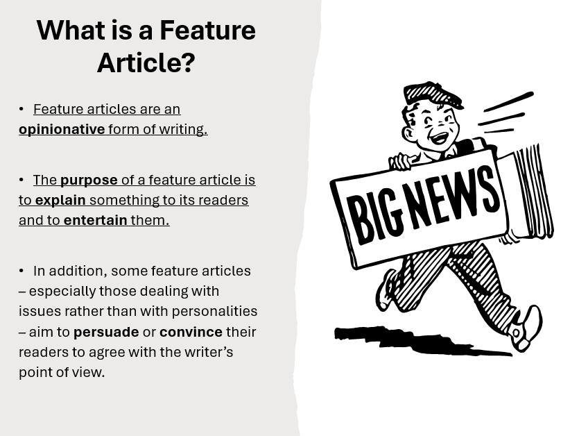 12 Essential English – CIA Exam Prep (QLD) – Feature Article genre ...
