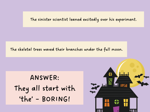 KS3 English Gothic - Writing to Describe - Changing Word Order Lesson ...