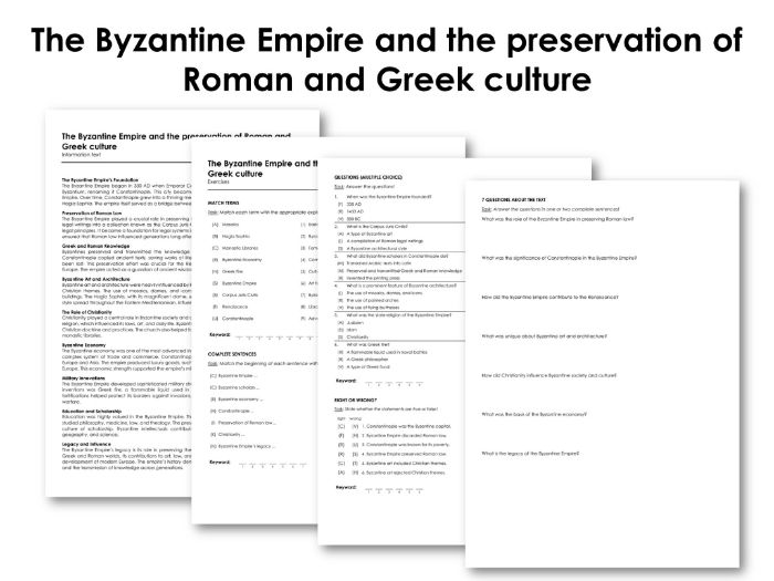 The Byzantine Empire and the preservation of Roman and Greek culture ...