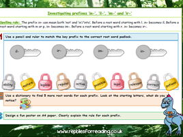 Investigating prefixes ‘in-‘, ‘il-‘, ‘im-‘ and ‘ir-‘ SPAG / spelling ...