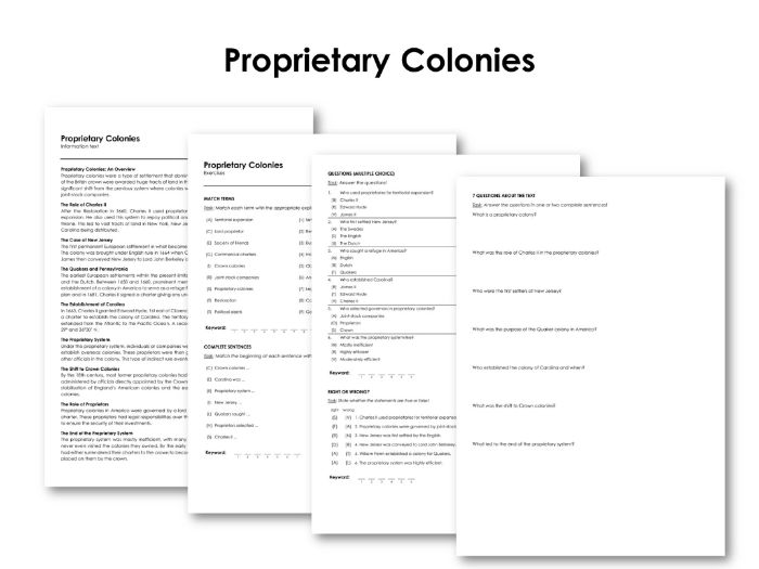 Proprietary Colonies | Teaching Resources