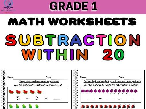 Subtraction Within 20 – KS1 Worksheets | Teaching Resources