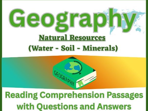 Natural Resources (Water, Soil, Minerals) - Reading Comprehension ...
