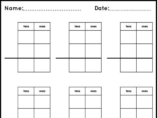 Regrouping Templates for 2- and 3-Digit Addition & Subtraction ...