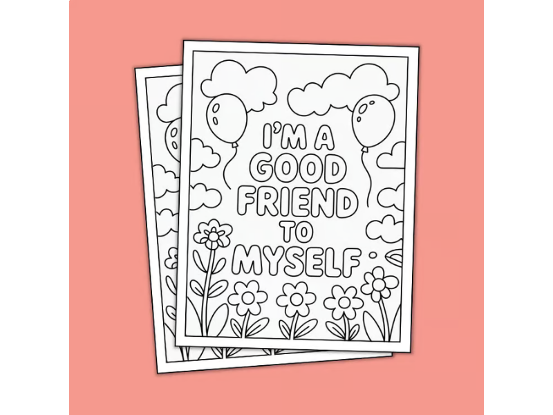 Self-Love Affirmation Coloring Sheets | Motivational and Positive ...