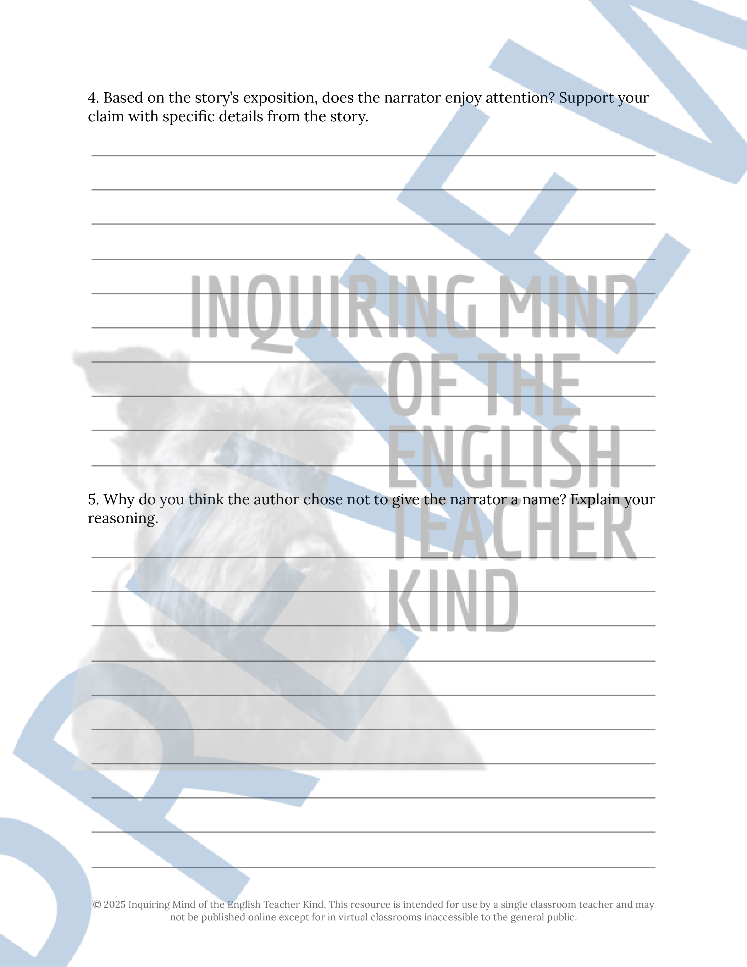 "The Seventh Man" by Haruki Murakami Literary Analysis Worksheet | ELA ...