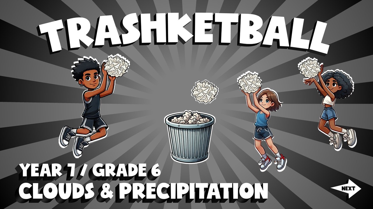 Clouds & Precipitation TRASHKETBALL Science Game | No-Prep Year 7 ...