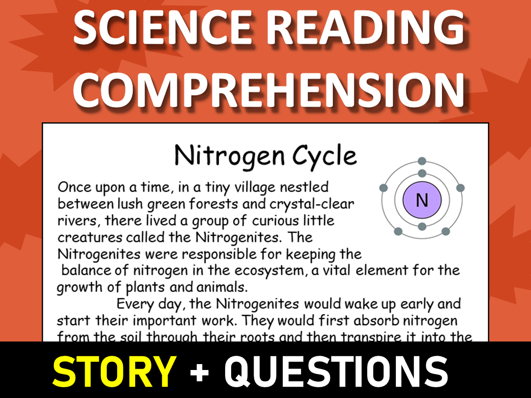 Nitrogen Cycle Reading Science Story Comprehension Questions Worksheet ...