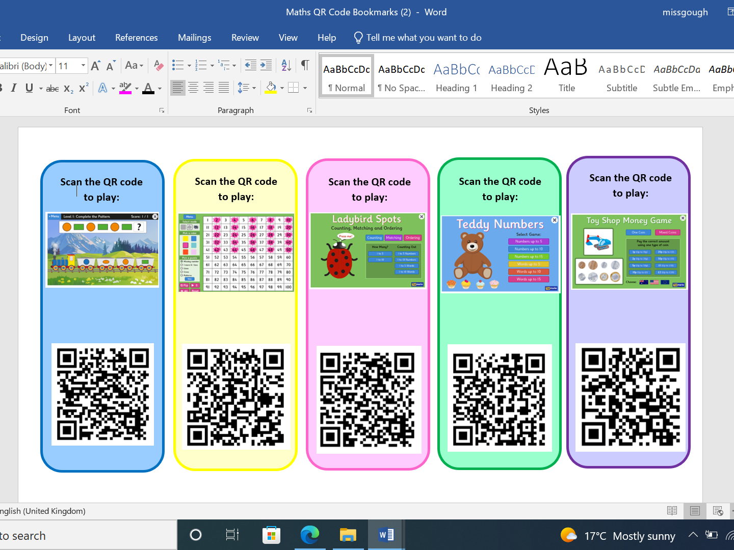 Maths QR Code Game Bookmarks Teaching Resources Maths QR Code Game Bookmarks Teaching Resources