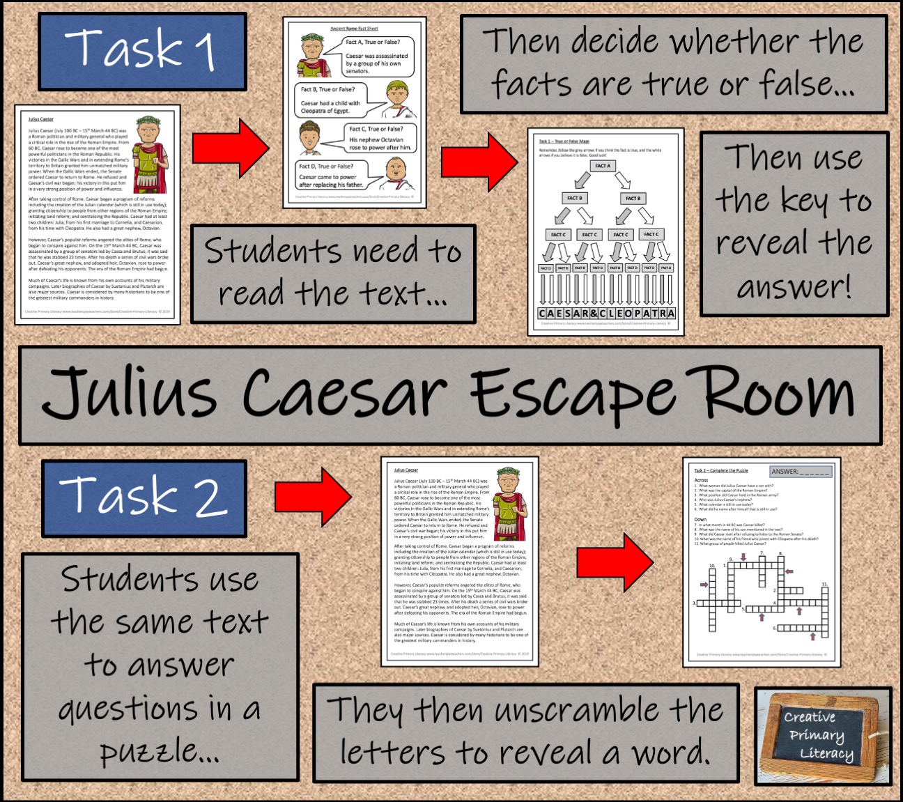 Julius Caesar Escape Room Activity | Teaching Resources