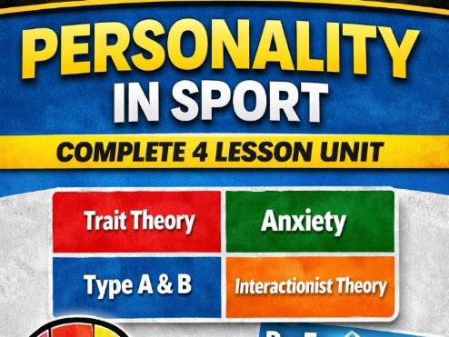 A Level PE – Sport Psychology: Personality (Complete 4-Lesson Unit ...